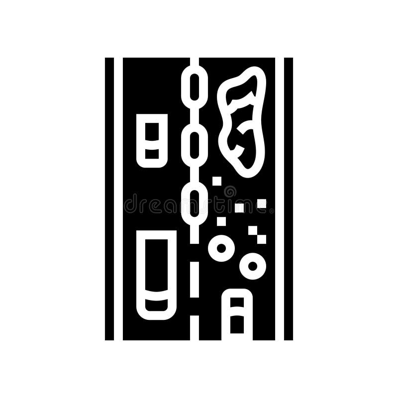 Construction Zone Highway Road Glyph Icon Vector Illustration Stock ...