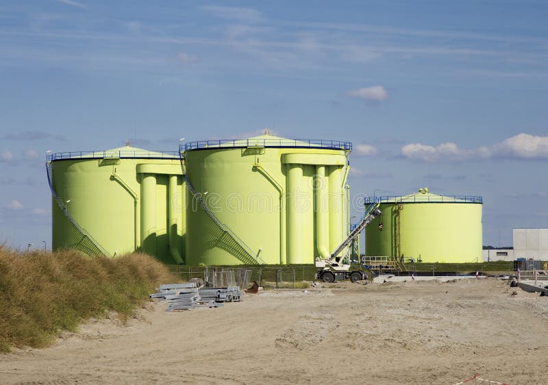 Green silos stock photo. Image of factory, metal, environment - 22150134