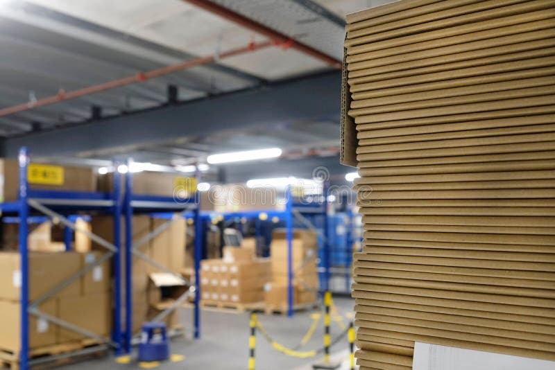 Constructions and Carton Boxes in a Warehouse and Distribution Center ...