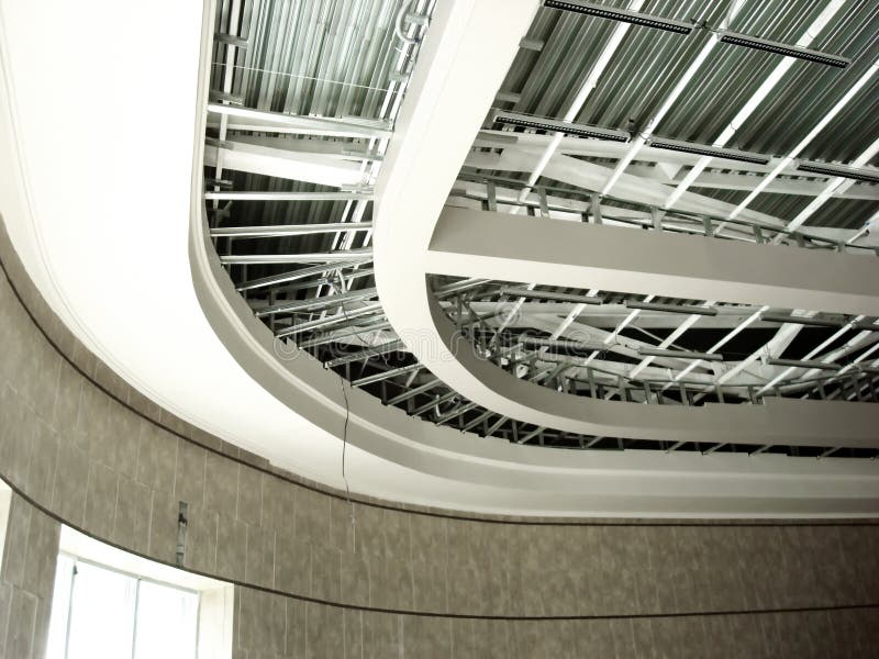 Constructions Ceiling Building Stock Image - Image of rust, process ...