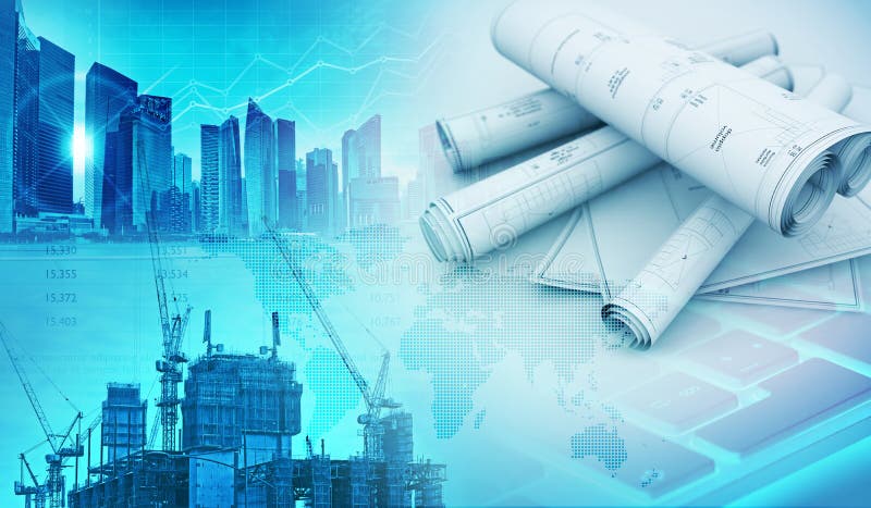 Constructions and Engineering Concept Background Stock Illustration ...