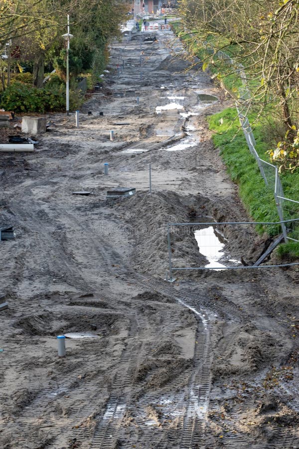 Constructions at the Ringdijk Street at Amsterdam the Netherlands 26-11 ...