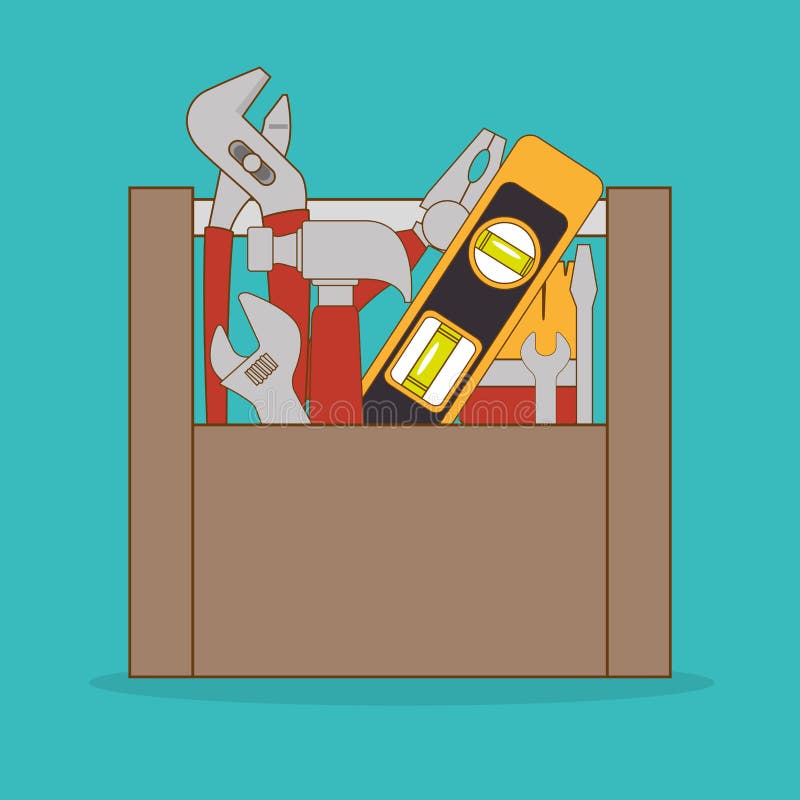 Constructions and Tools Theme Design. Stock Vector - Illustration of ...