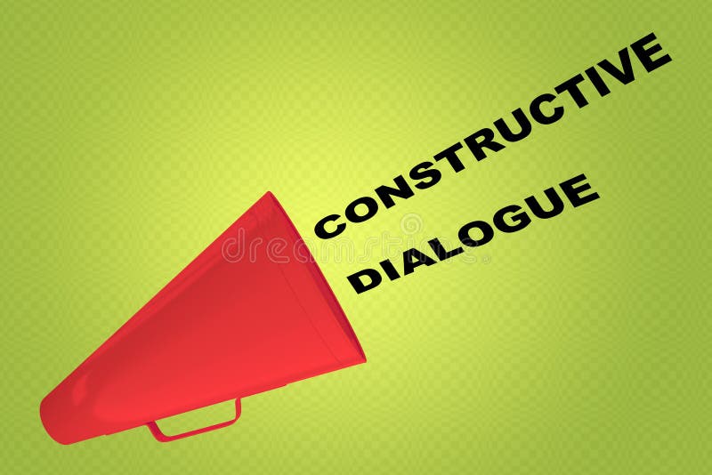 CONSTRUCTIVE DIALOGUE Concept Stock Illustration - Illustration of ...