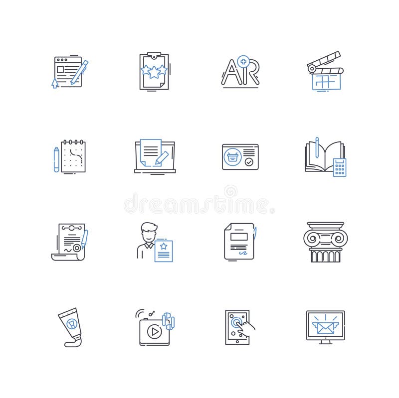 Constructive Hypothesis Line Icons Collection. Innovation, Creativity ...