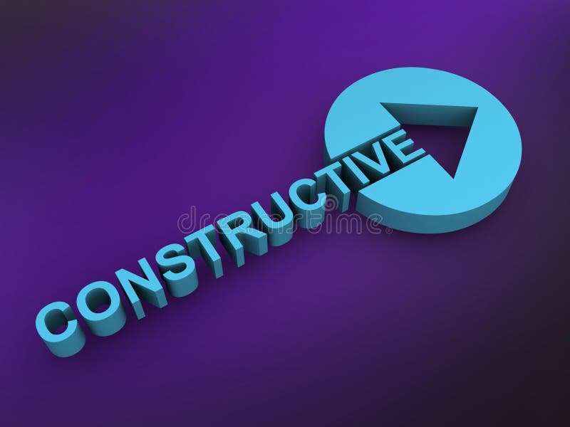 Constructive Word on Purple Stock Illustration - Illustration of circle ...