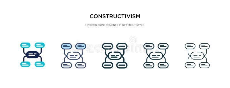 Constructivism Icon in Different Style Vector Illustration. Two Colored ...
