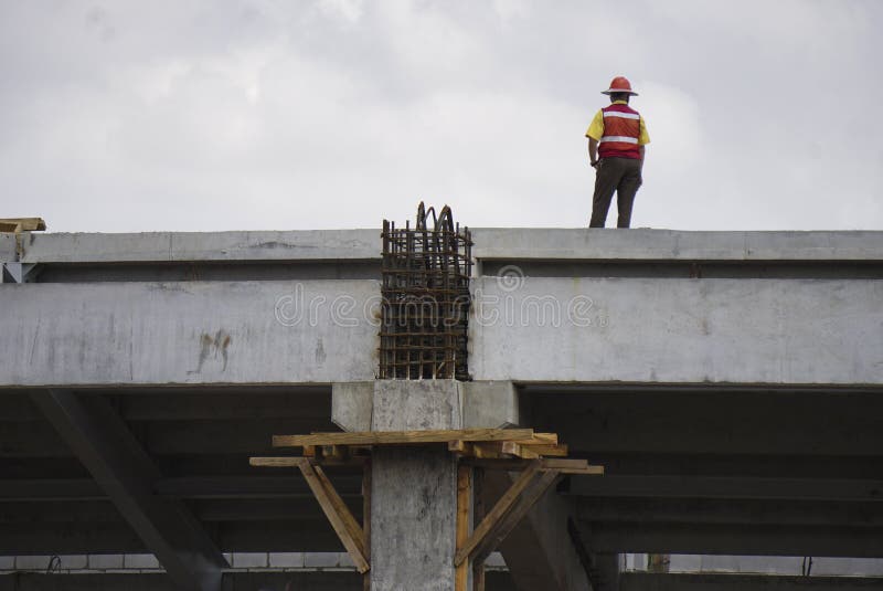 Constructor Checking the Process of Construction Stock Photo - Image of ...