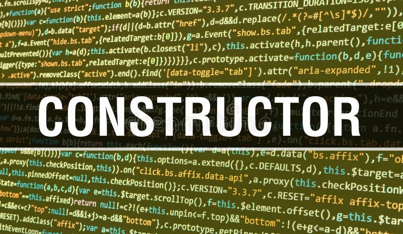 Constructor Concept With Random Parts Of Program Code Constructor With Programming Code