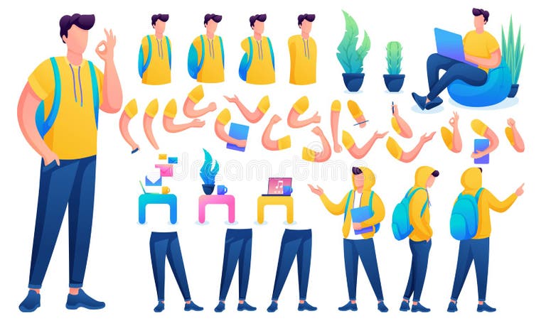 Own Young Men Character Stock Illustrations – 56 Own Young Men ...