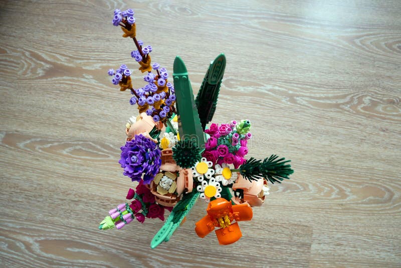A Constructor Made of Small Parts. Plastic Flowers Editorial ...