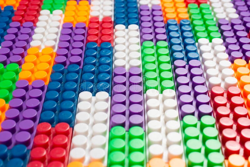 Constructor from Plastic Colored Blocks for Construction Stock Image ...