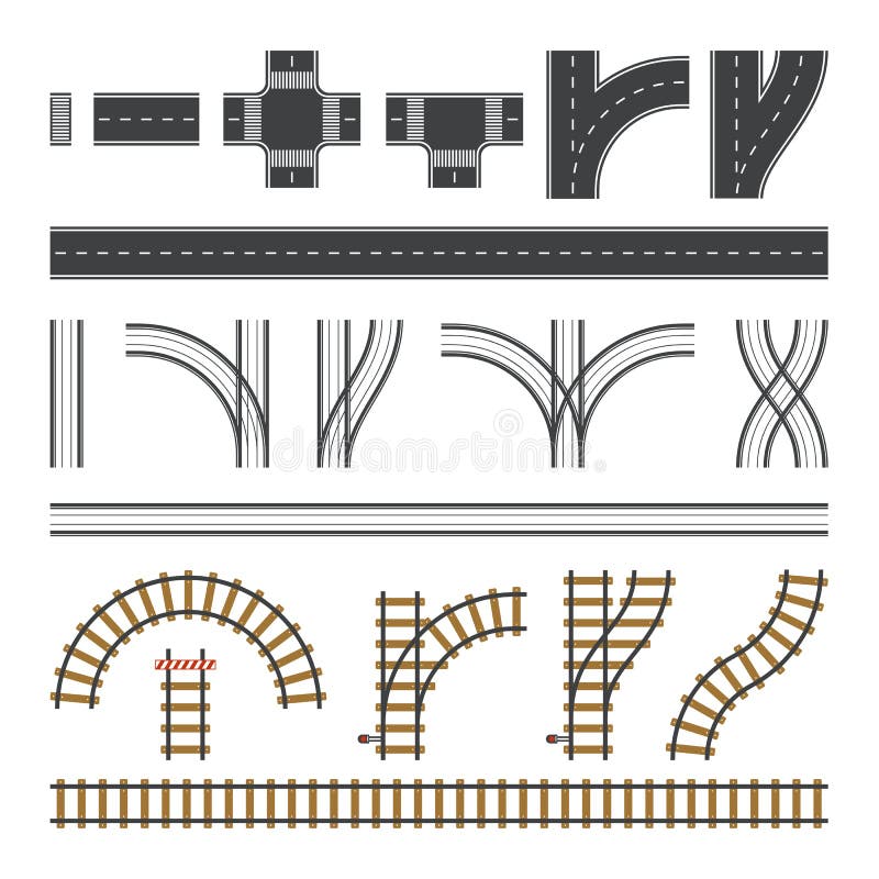 Connectable Elements Highway Road Stock Illustrations – 15 Connectable Elements Highway Road ...