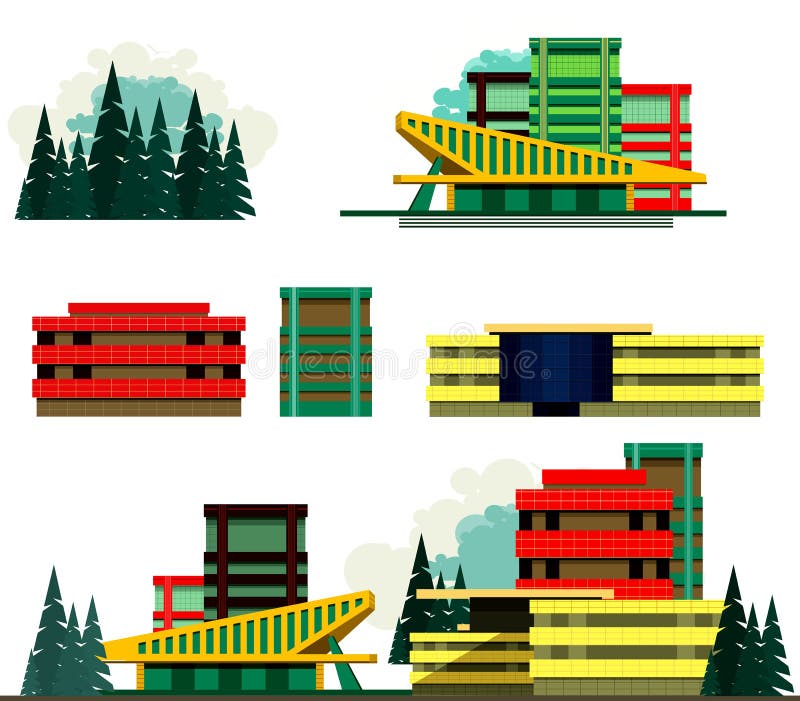 Constructor Set Cars and Roads Stock Vector - Illustration of seamless ...
