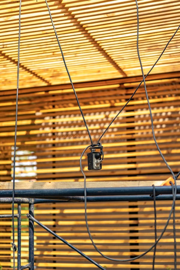 The Constructor Sets the Power Plug and Electric Cable Connects ...