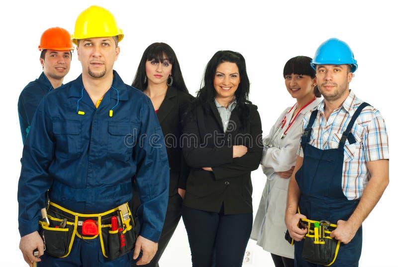 Worker Man And Different Careers Team Stock Image - Image of diversity ...