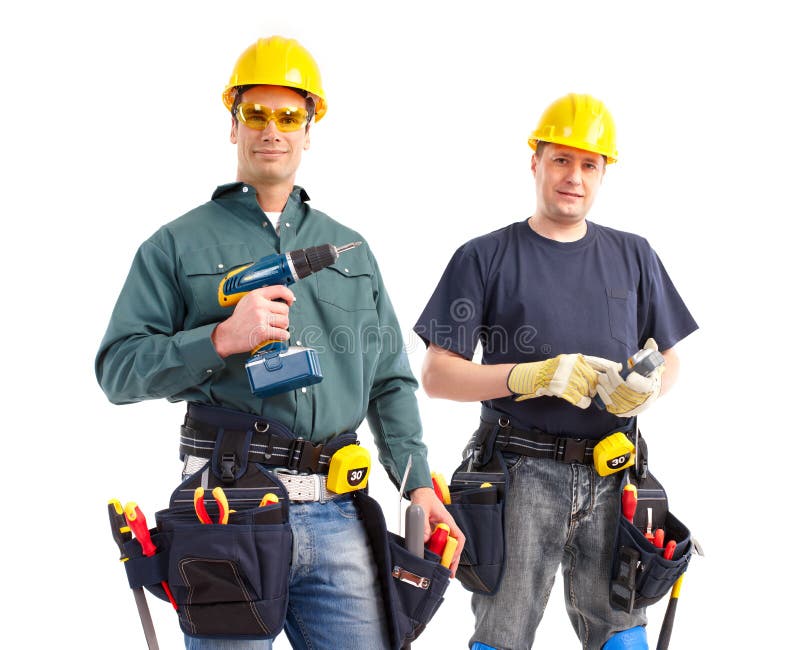 Construtores imagem de stock. Imagem de capacete, técnico - 14231939