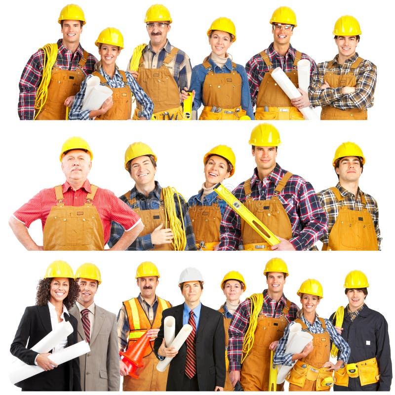 Construtores foto de stock. Imagem de cabo, chapéu, industrial - 10799326