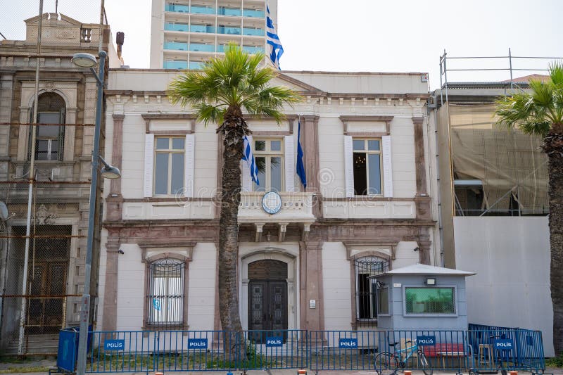 The Consulate General of Greece of Izmir in Kordon District. Editorial ...