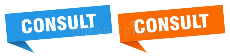 Consult Banner. Consult Speech Bubble Label Set Stock Vector ...