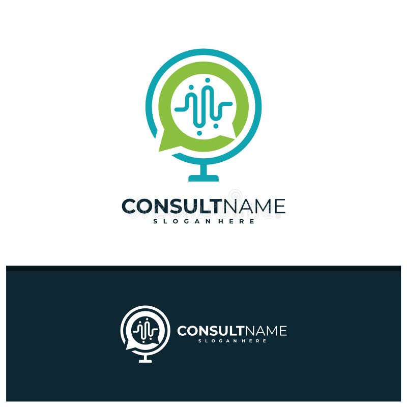 Consult Logo Design Vector, Creative People Chat Logo Concepts Template ...