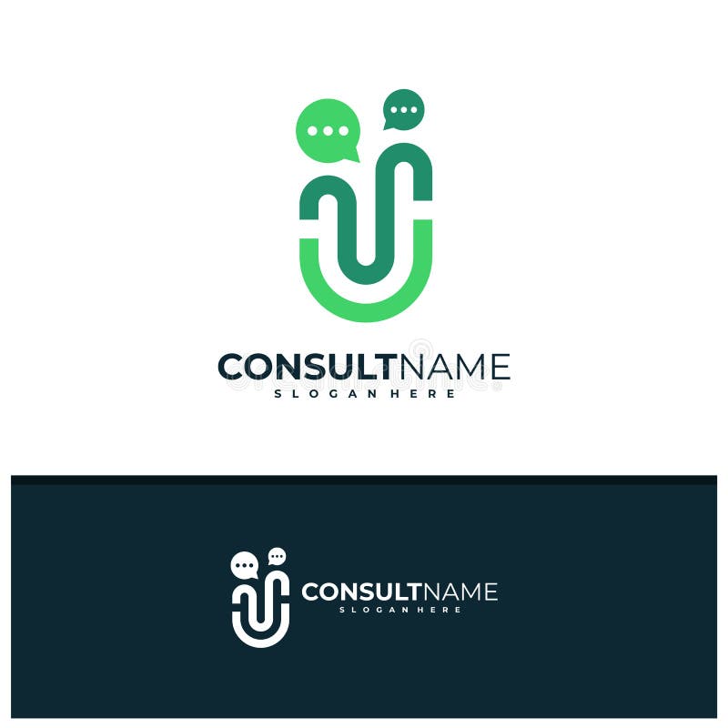 Consult Logo Design Vector, Creative People Chat Logo Concepts Template ...