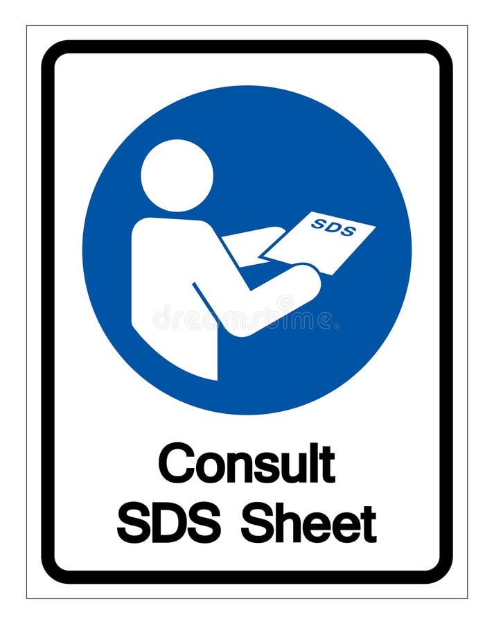 Consult SDS Sheet Symbol Sign,Vector Illustration, Isolated on White ...