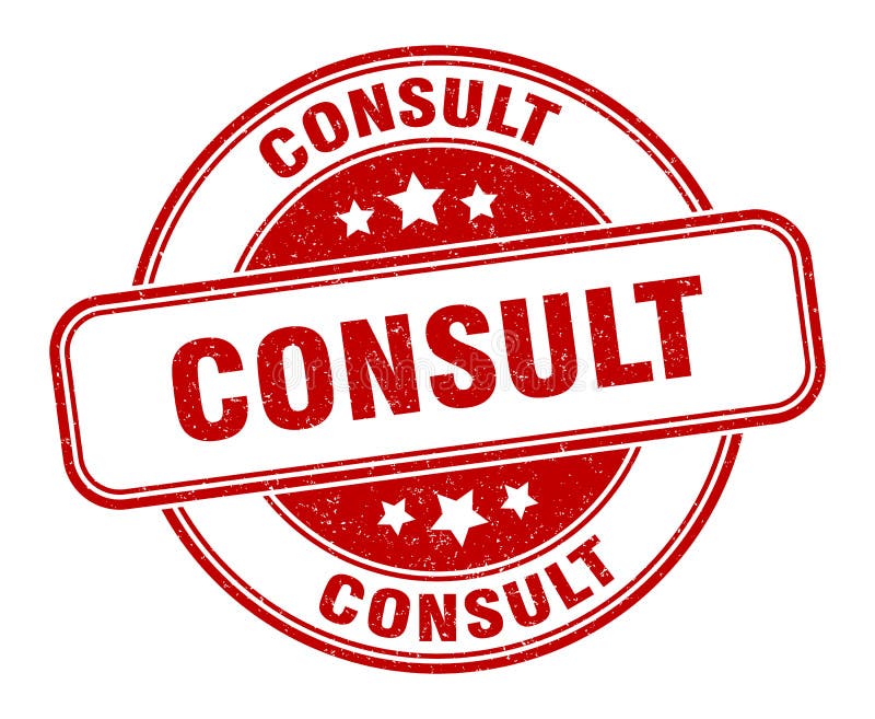 Consult Stamp. Consult Label. Round Grunge Sign Stock Vector ...