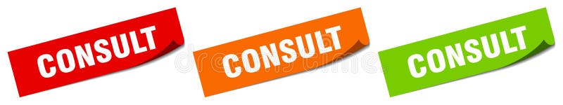 Consult Sticker. Consult Square Isolated Sign Stock Vector ...