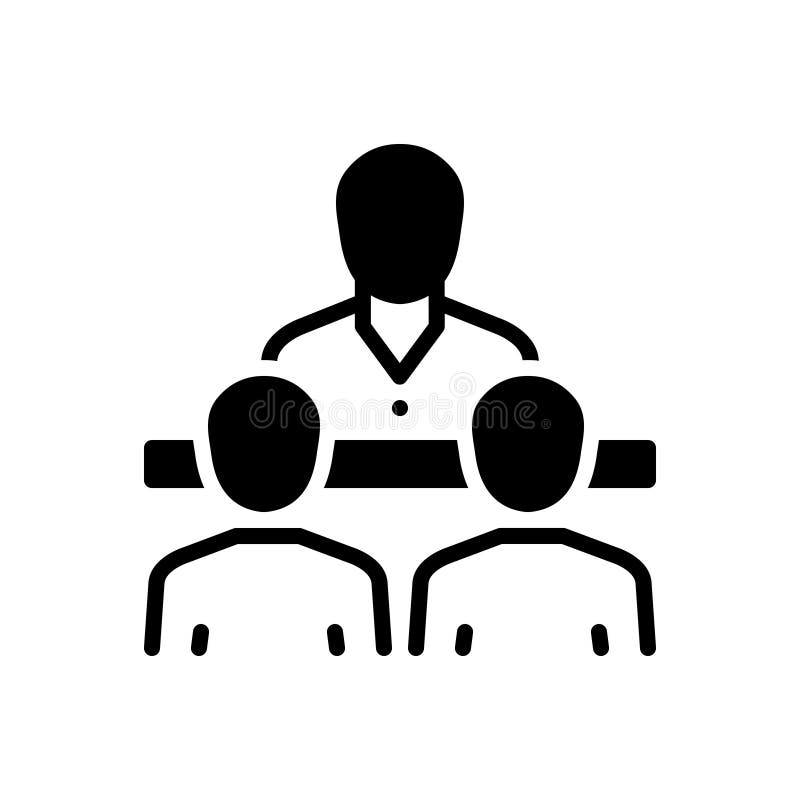 Black Solid Icon for Consultant, Counsellor and Adviser Stock Vector ...