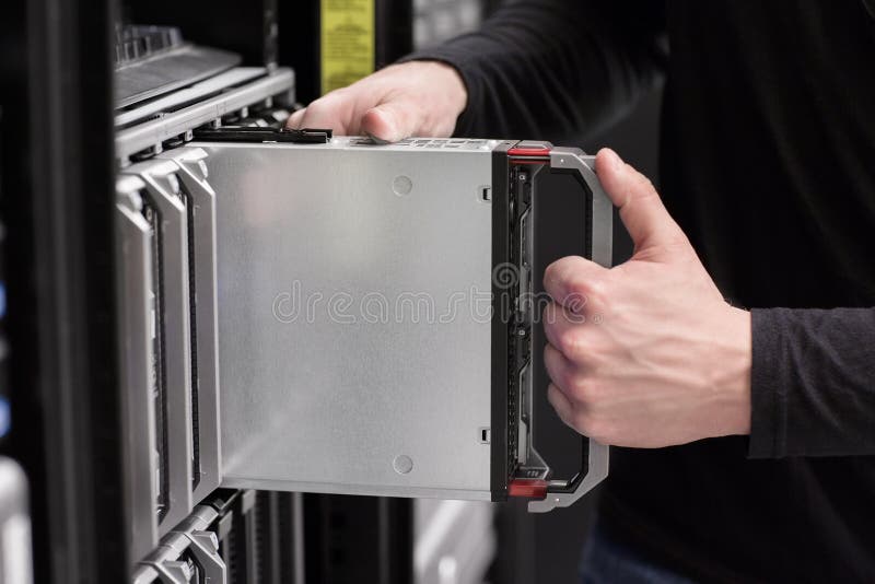 Replace Blade Server stock image. Image of computer, data - 29640937