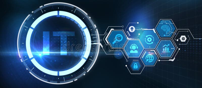 It Consultant Presenting Tag Cloud about Information Technology Stock ...