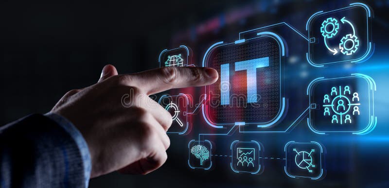 It Consultant Presenting Tag Cloud about Information Technology Stock ...