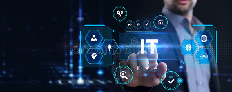 It Consultant Presenting Tag Cloud about Information Technology Stock ...