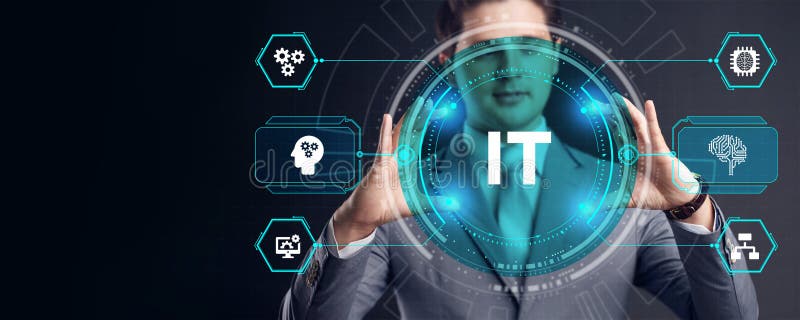 It Consultant Presenting Tag Cloud about Information Technology Stock ...