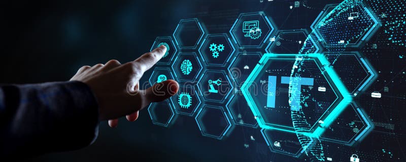 It Consultant Presenting Tag Cloud about Information Technology Stock ...