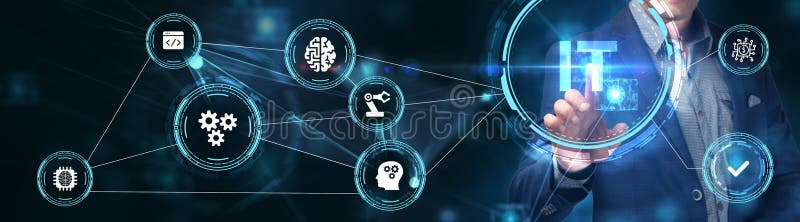 It Consultant Presenting Tag Cloud about Information Technology Stock ...