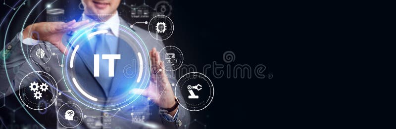 It Consultant Presenting Tag Cloud about Information Technology Stock ...