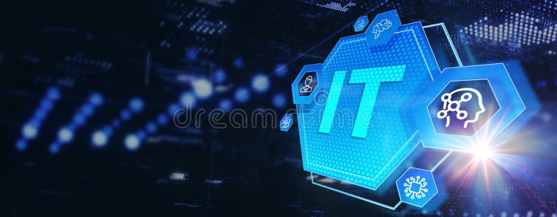 It Consultant Presenting Tag Cloud about Information Technology. 3d ...