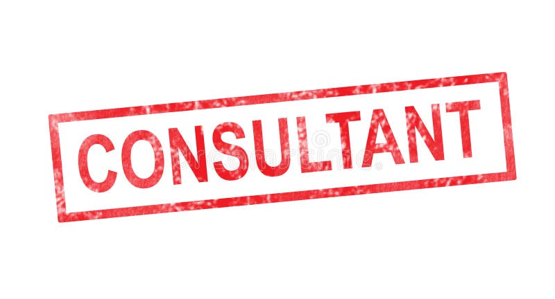 Consultant in Red Rectangular Stamp Stock Illustration - Illustration ...