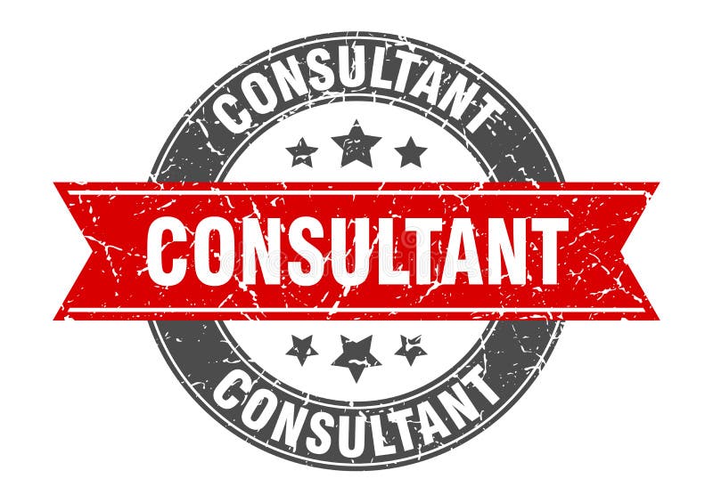 Consultant Round Stamp with Ribbon. Label Sign Stock Vector ...