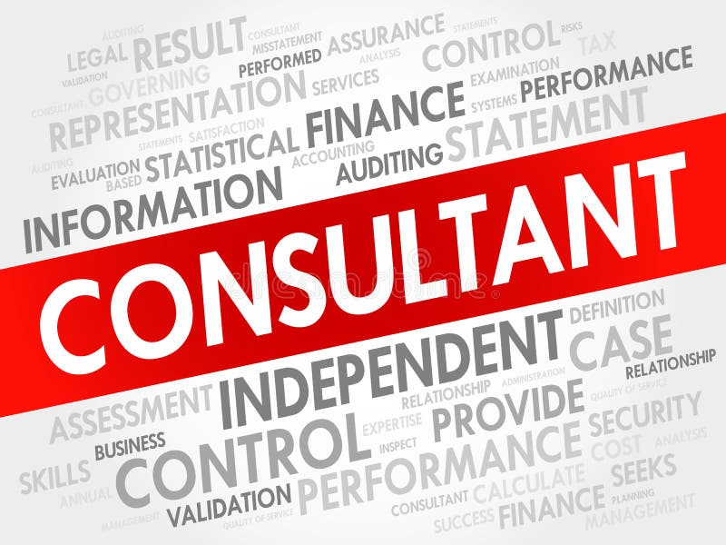 CONSULTANT word cloud stock illustration. Illustration of achievement ...