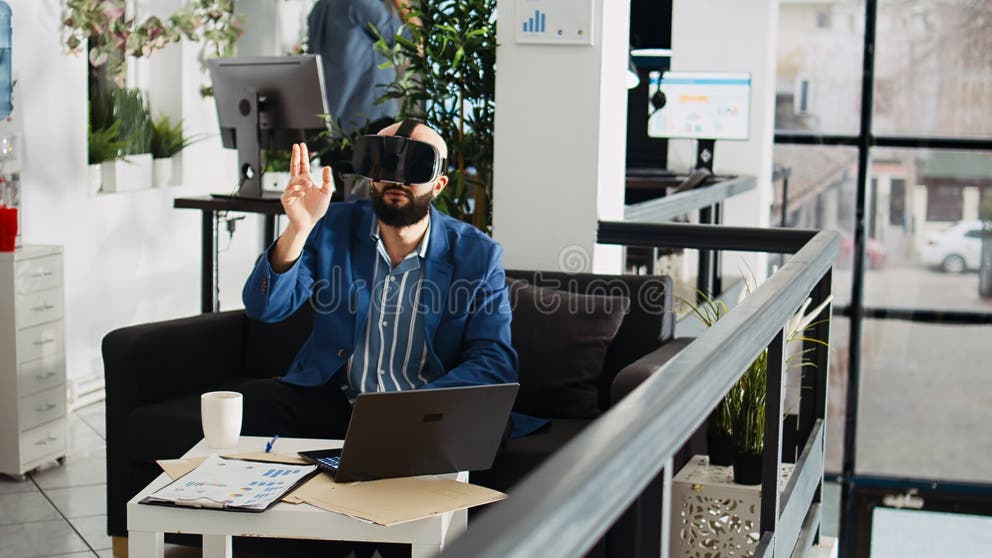 Consultant Works with Vr Headset Stock Image - Image of glasses, employee: 302126859