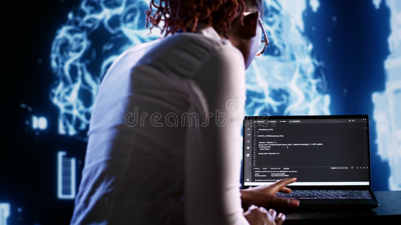 It Consultant Writing AI Script Stock Video - Video of coding ...