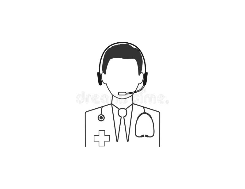 Consultation, Help, Online, Medical Icon. Vector Illustration. Stock ...