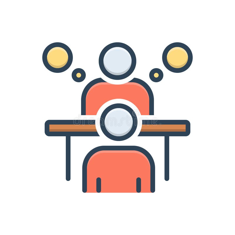 Color Illustration Icon for Consultation, Appointment and Advice Stock ...