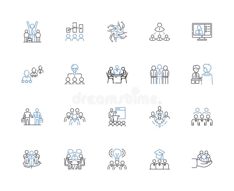 Guidance Direction Line Icons Collection Compass Navigate Advice Route Map Lead Direction