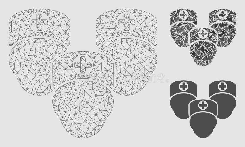 Consultation Medic Group Vector Mesh Wire Frame Model and Triangle ...