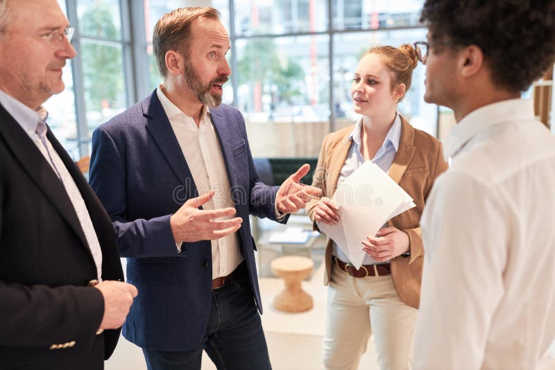 Consulting Advisor Discusses Strategy with Start-up Team Stock Image ...