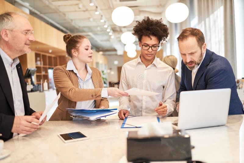 Consulting Advisors Team and Business People in the Office Stock Photo ...